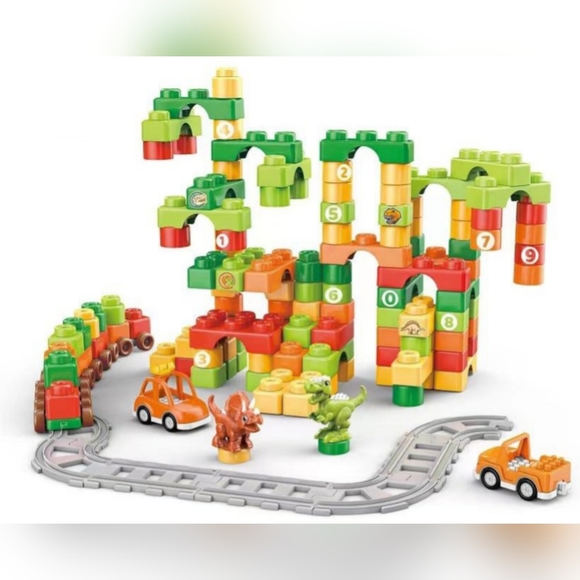 Jurassic Age | Toys | 98 Pc Kids Big Lego Dinosaur Building Blocks Set ...